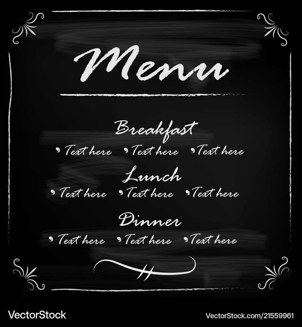 Blackboard frame template Royalty Free Vector Image