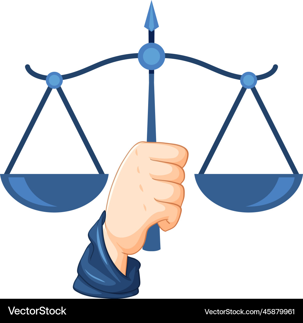 Legal justice balance scale icon Royalty Free Vector Image