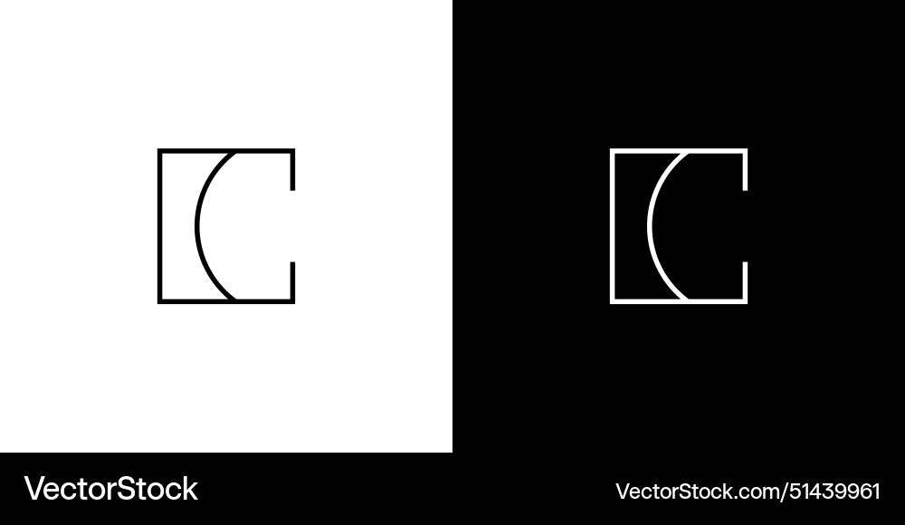 Simple and modern c logo design Royalty Free Vector Image