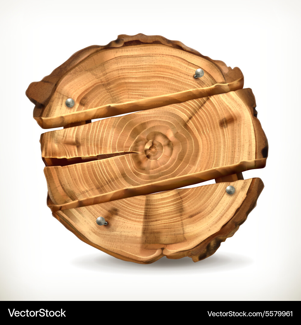 Wooden Log Banner Royalty Free Vector Image - VectorStock