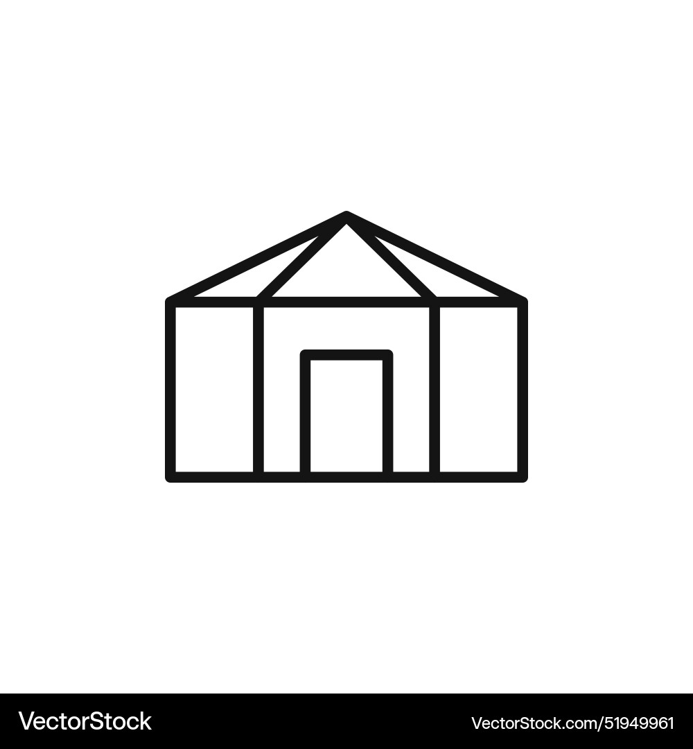 Yurt logo sign outline Royalty Free Vector Image