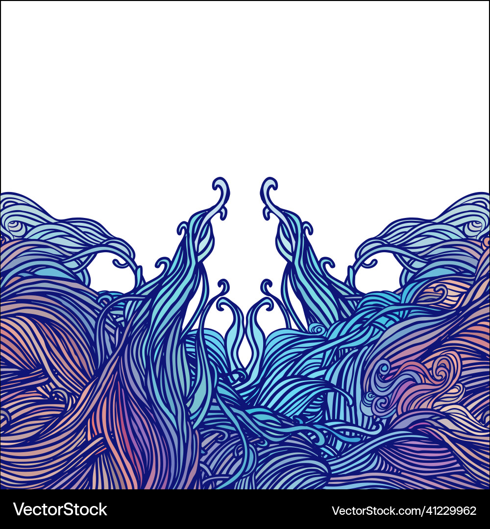 Abstract Hair Wave Pattern Royalty Free Vector Image