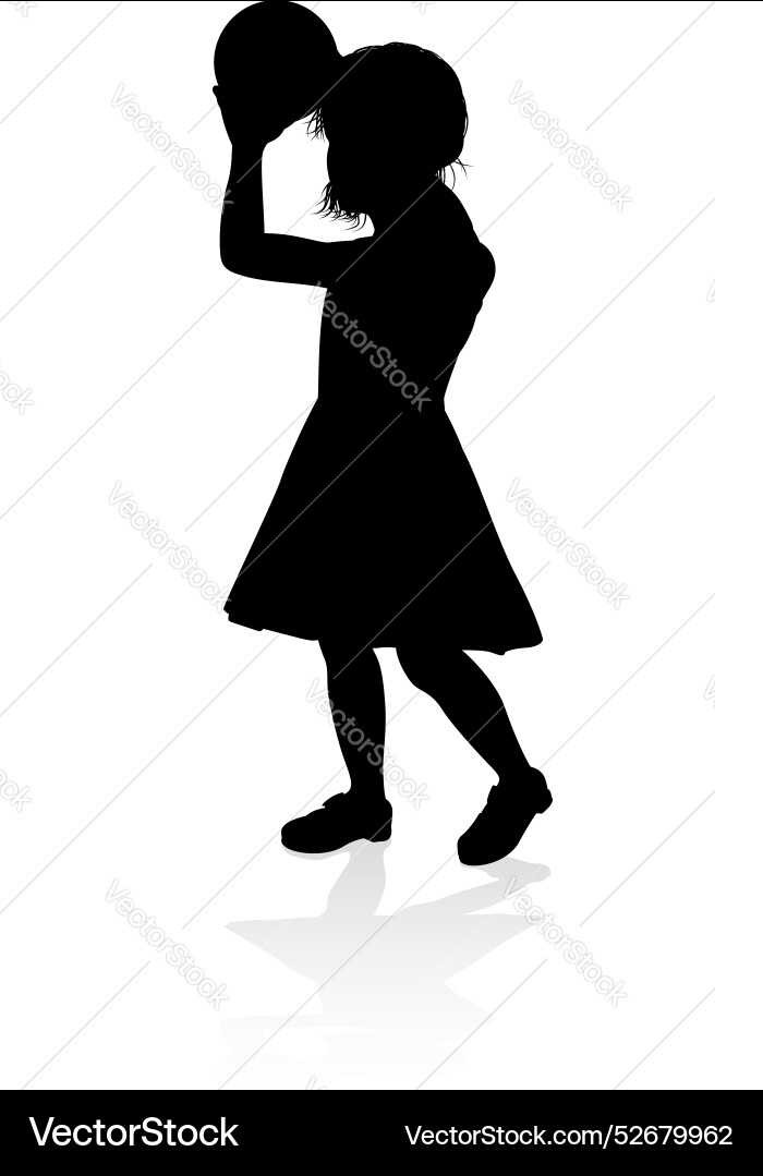 Child person silhouette Royalty Free Vector Image