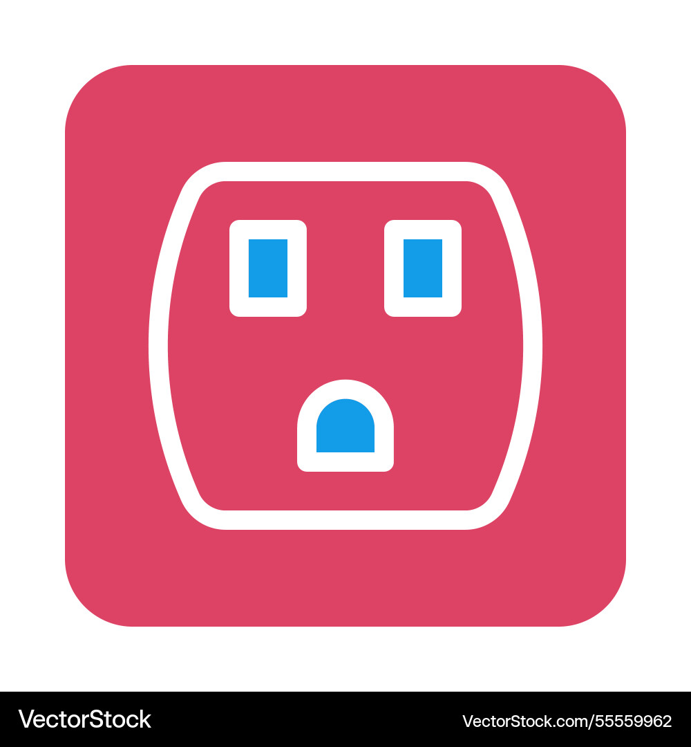 Colorful electrical outlet icon Royalty Free Vector Image