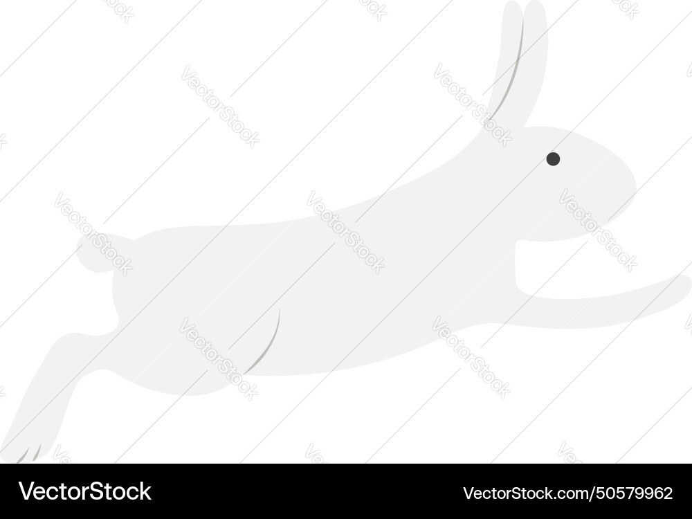 Cute easter bunny rabbit hare jumping cartoon Vector Image