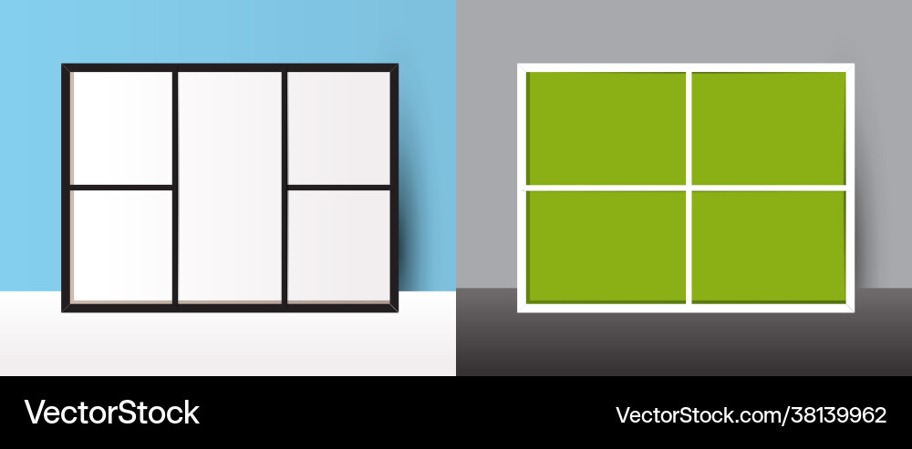 Horizontal collage set layout template frames Vector Image