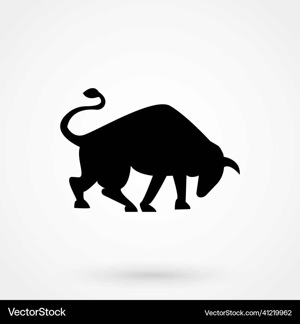 Isolated bull animal design Royalty Free Vector Image