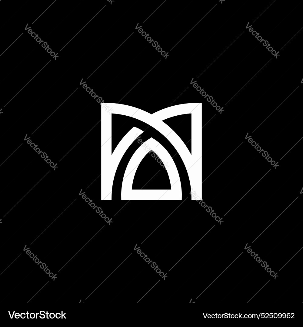 Minimalist m initial logo design concept Vector Image