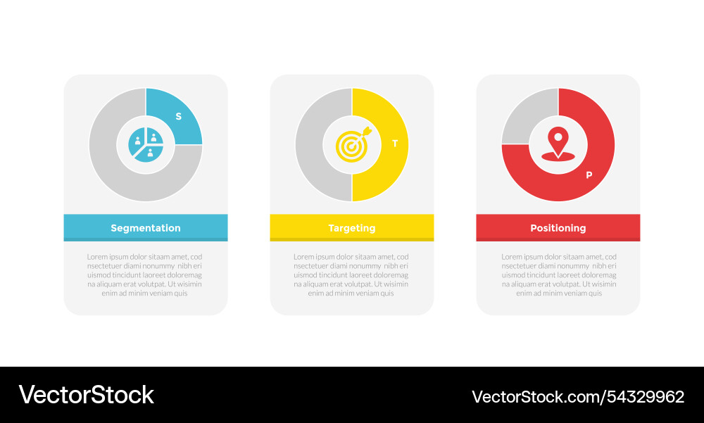 Stp marketing analysis infographics template Vector Image