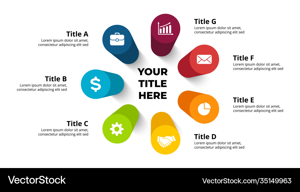 3d perspective infographic presentation Royalty Free Vector