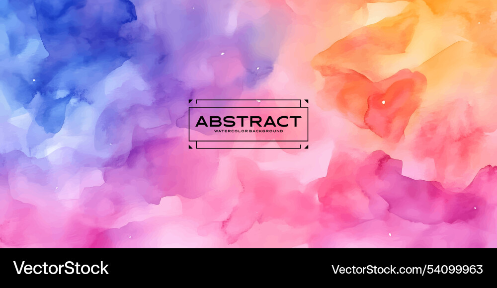 Abstract watercolor background with blue purple Vector Image