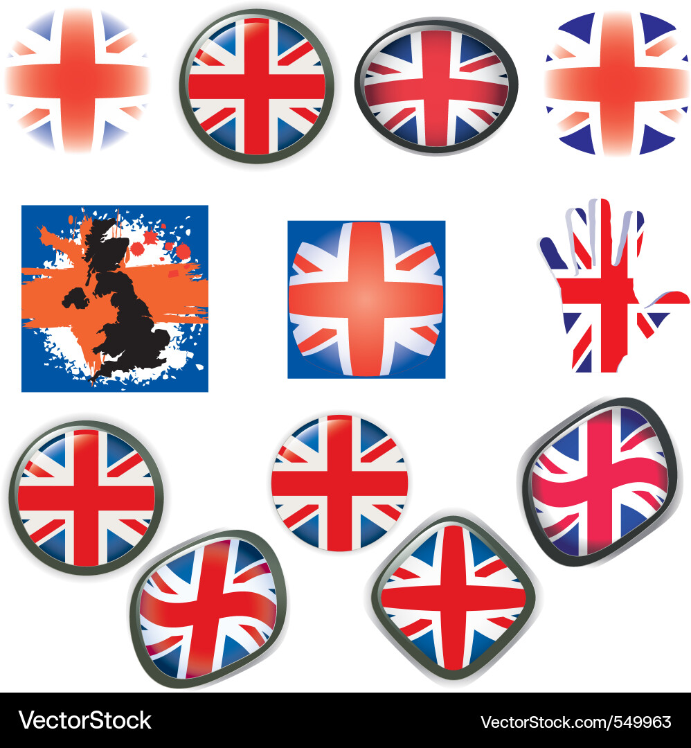 British flag Royalty Free Vector Image - VectorStock