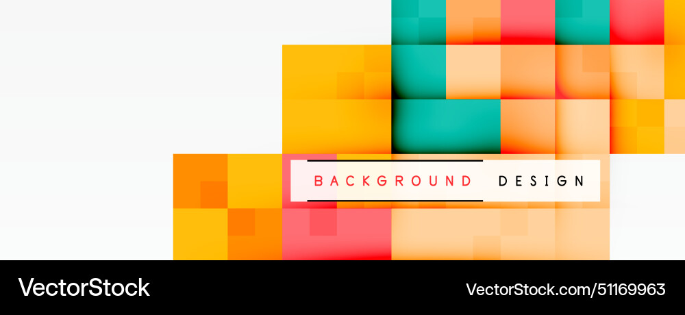 Colorful squares on white background with electric