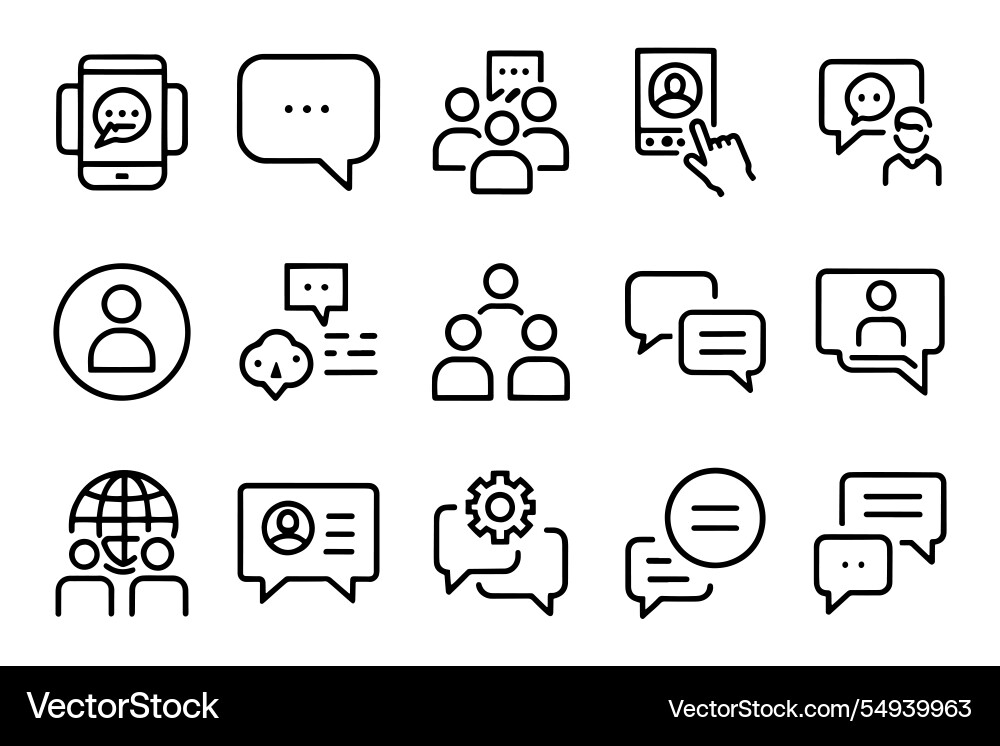 Dialogue communication conversation related Vector Image