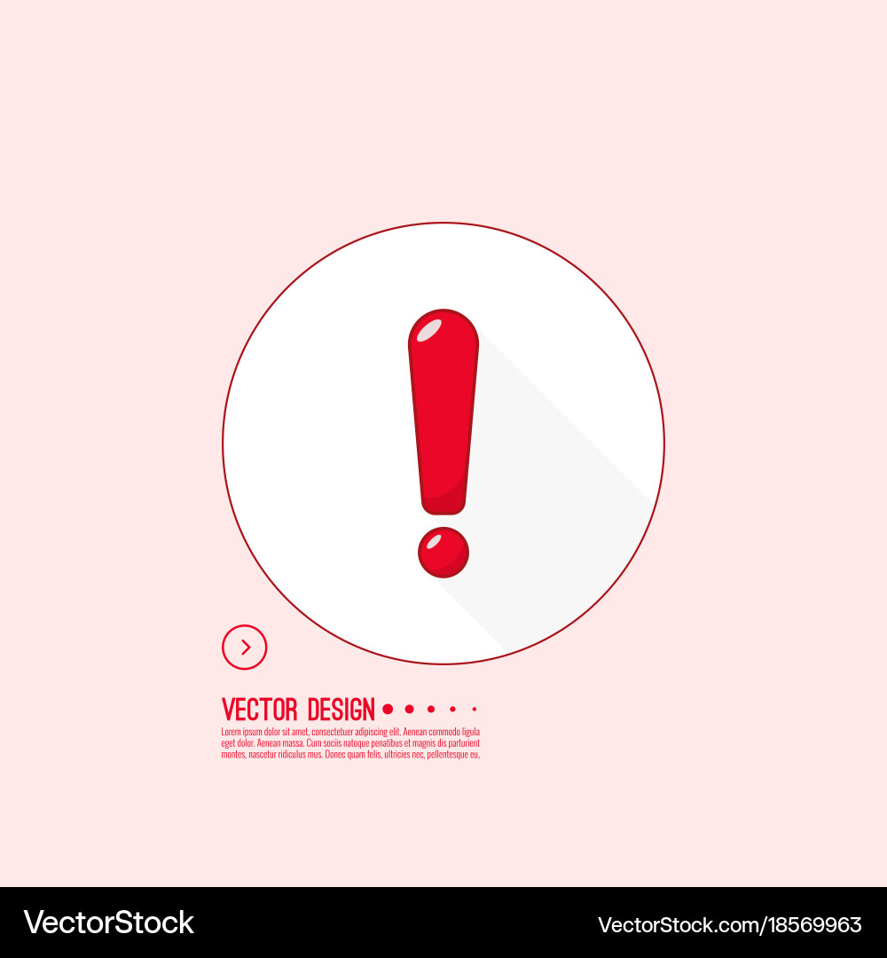 Exclamation mark icon Royalty Free Vector Image