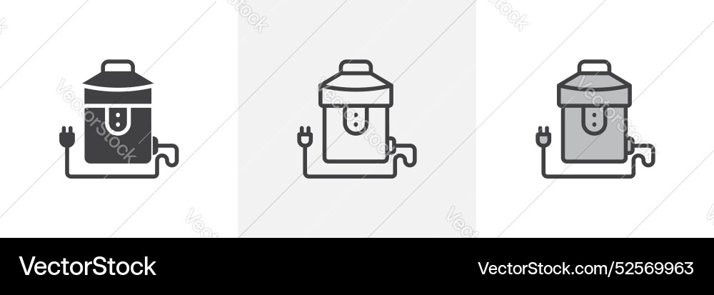 Garbage disposal icon set on white background Vector Image