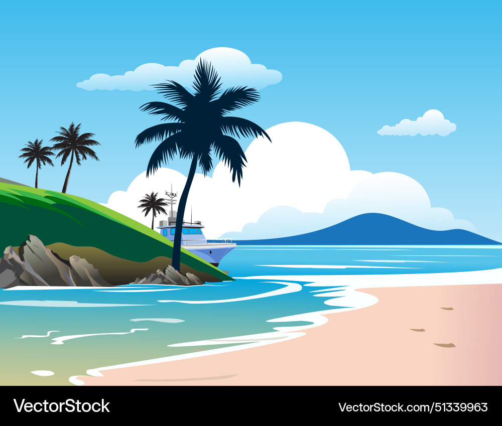 Paradise island Royalty Free Vector Image - VectorStock