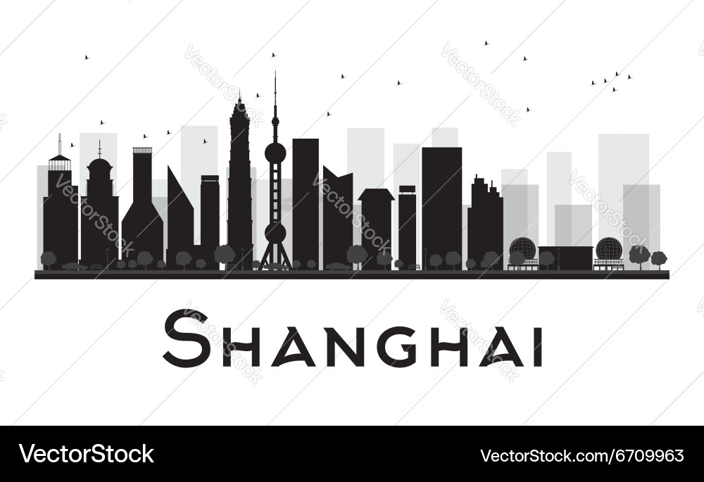 Shanghai silhouette Royalty Free Vector Image - VectorStock