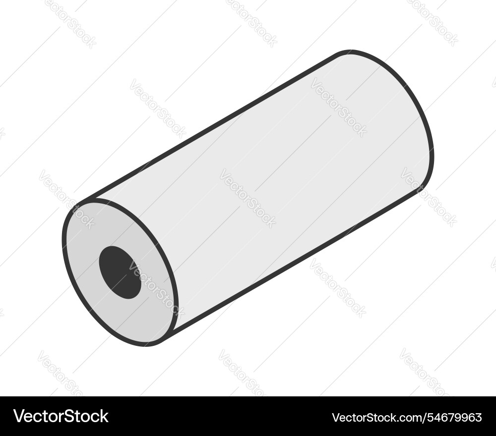Textile roll icon paper tube design for kitchen Vector Image
