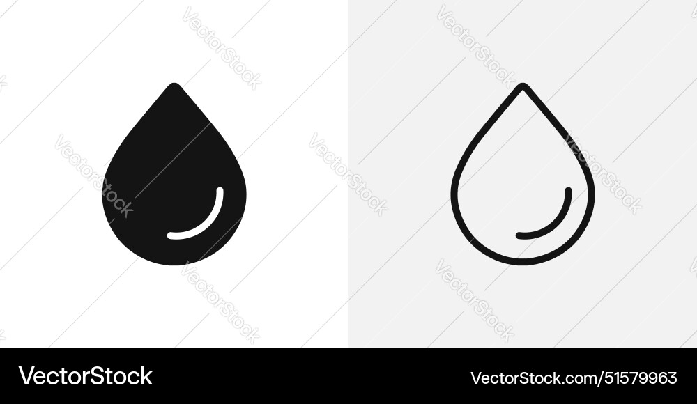 Water drop icon set Royalty Free Vector Image - VectorStock