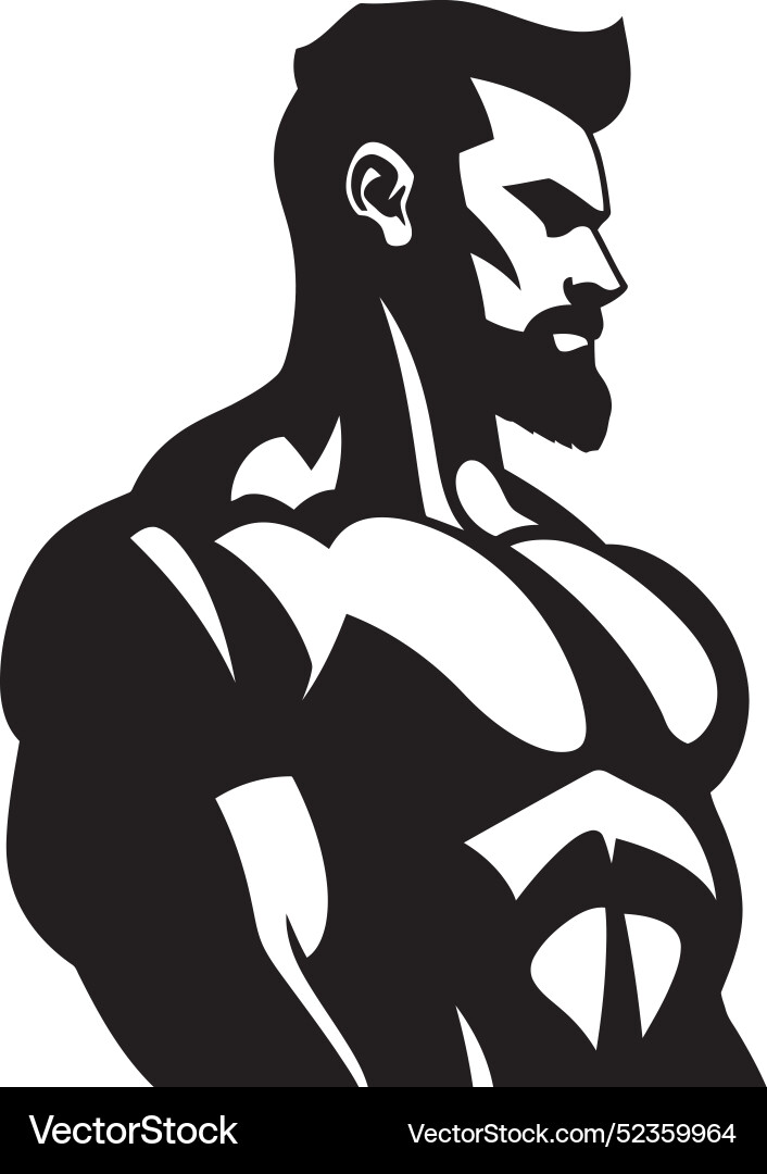 Bodybuilding and tai chi flow strength Royalty Free Vector