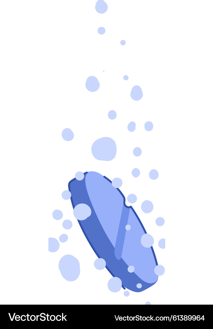 Dissolving Effervescent Tablet – Royalty-Free Vector | VectorStock