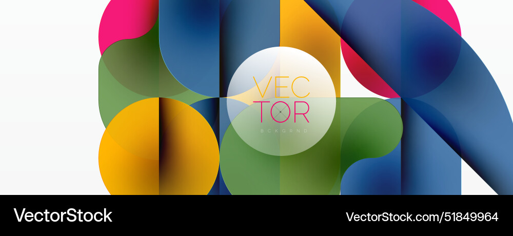 Minimal round shapes geometric abstract background