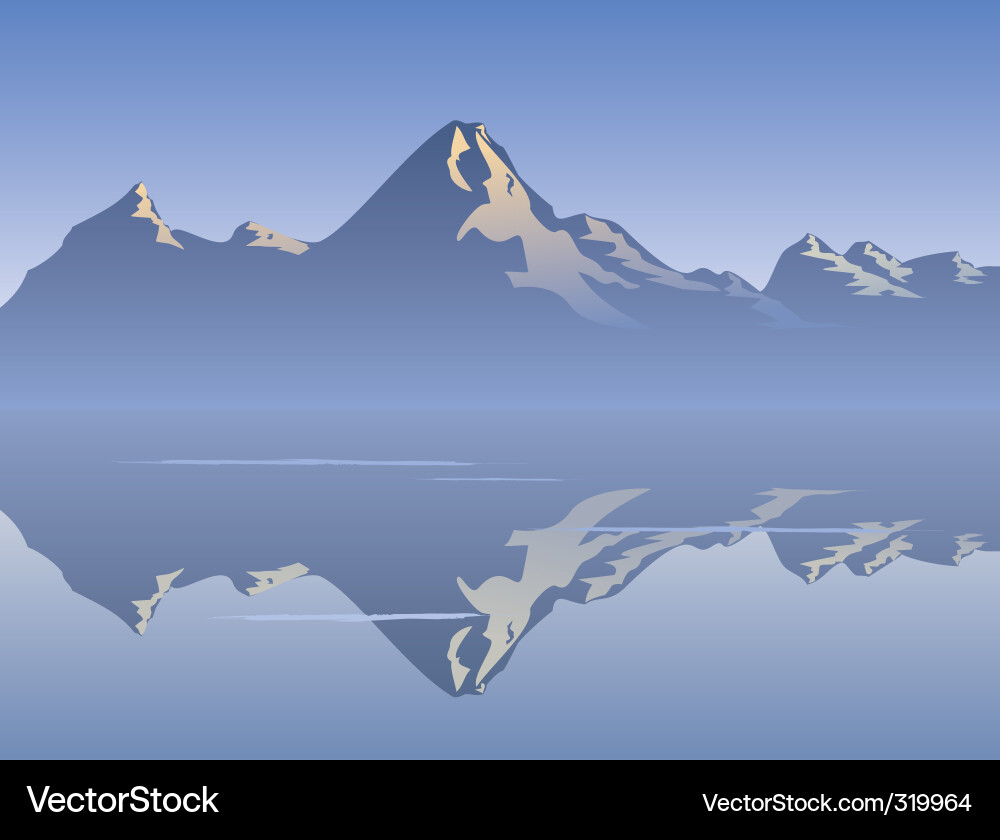 Morning reflection Royalty Free Vector Image - VectorStock