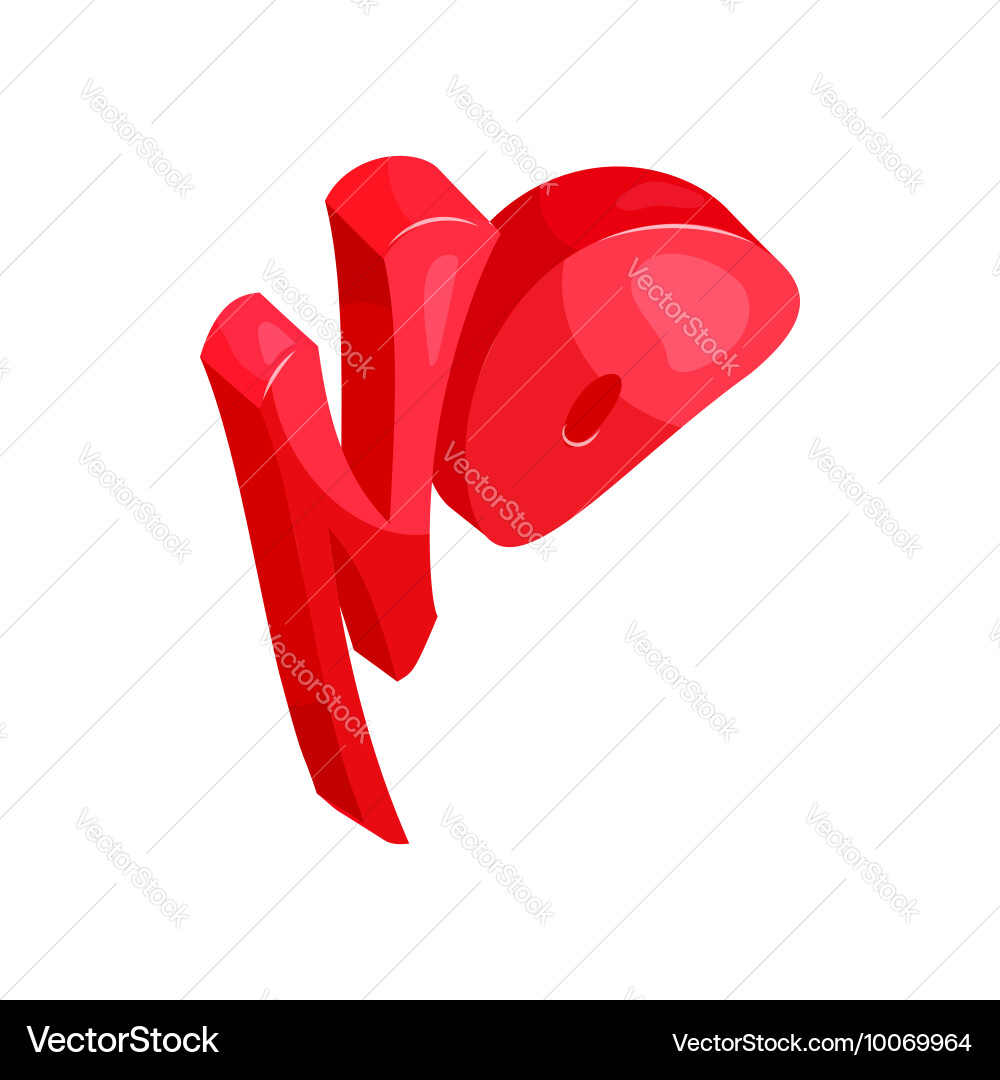No word icon in cartoon style Royalty Free Vector Image