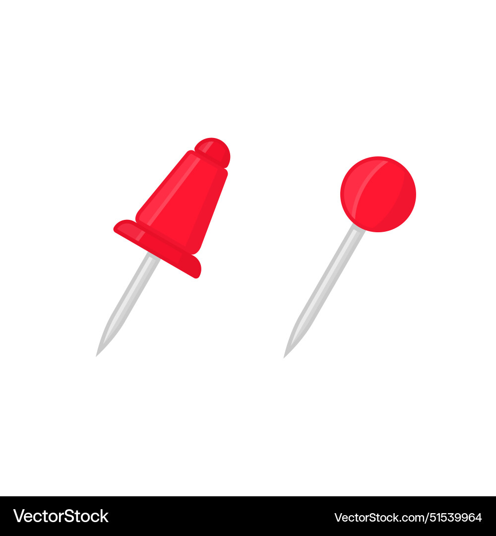 Push pin icons Royalty Free Vector Image - VectorStock