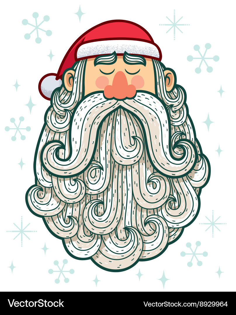 Santa portrait Royalty Free Vector Image - VectorStock