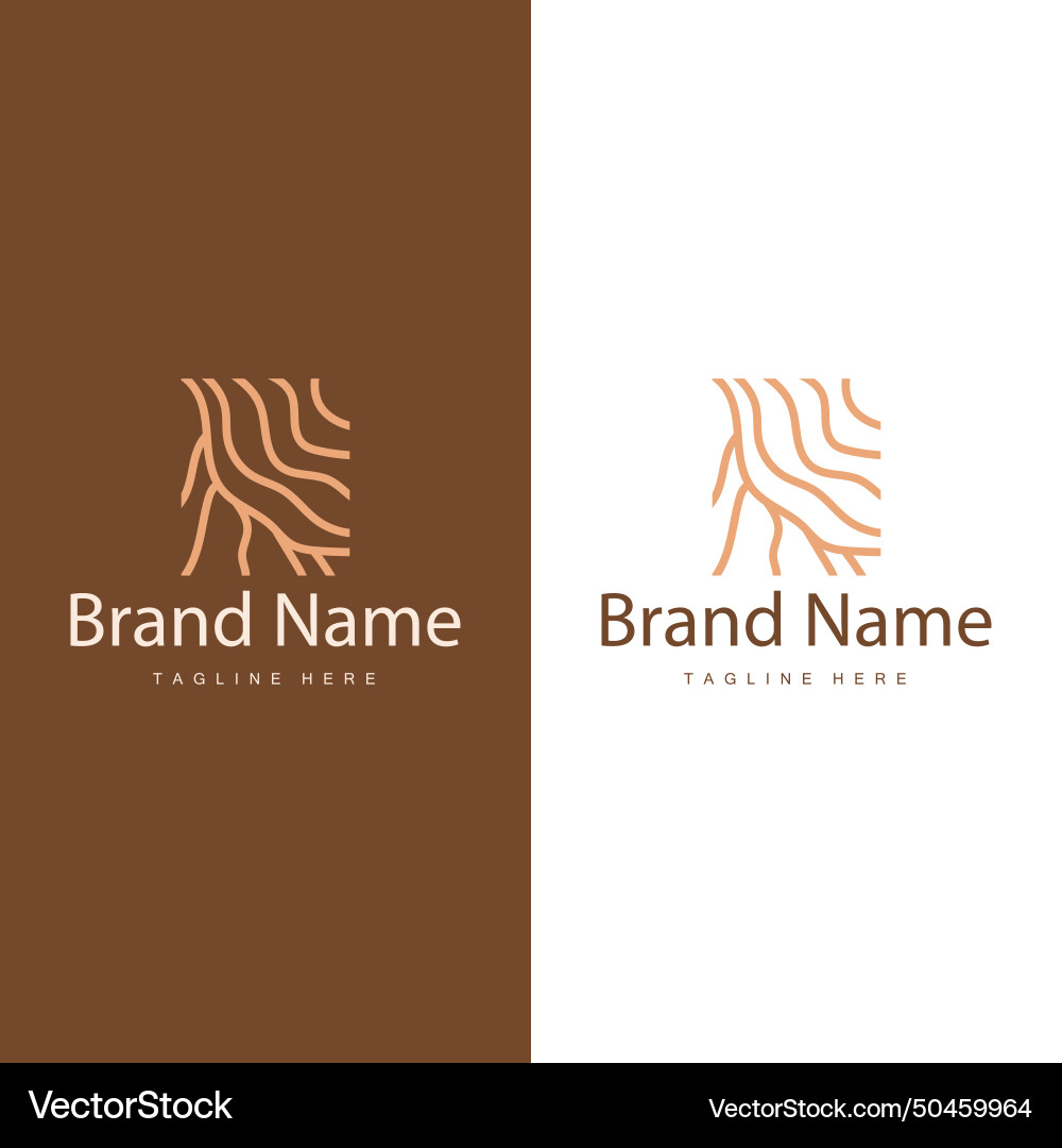 Wood logo design structure layers forest tree Vector Image