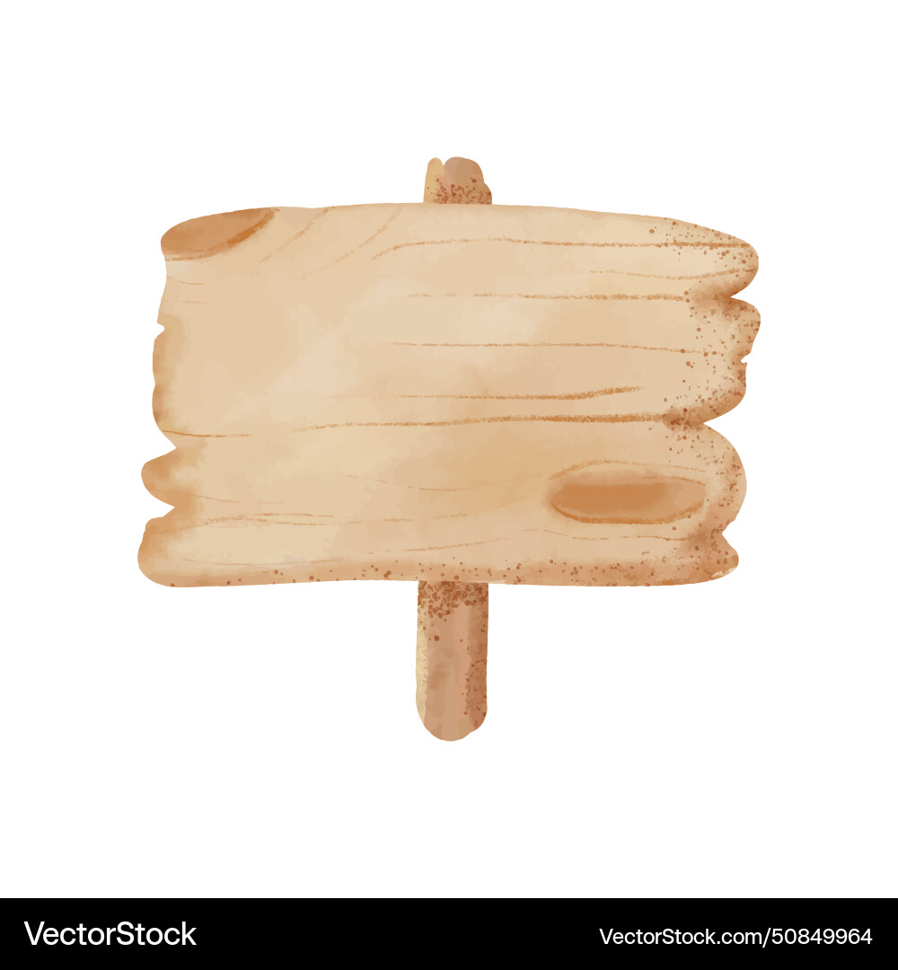 Wooden board on white Royalty Free Vector Image