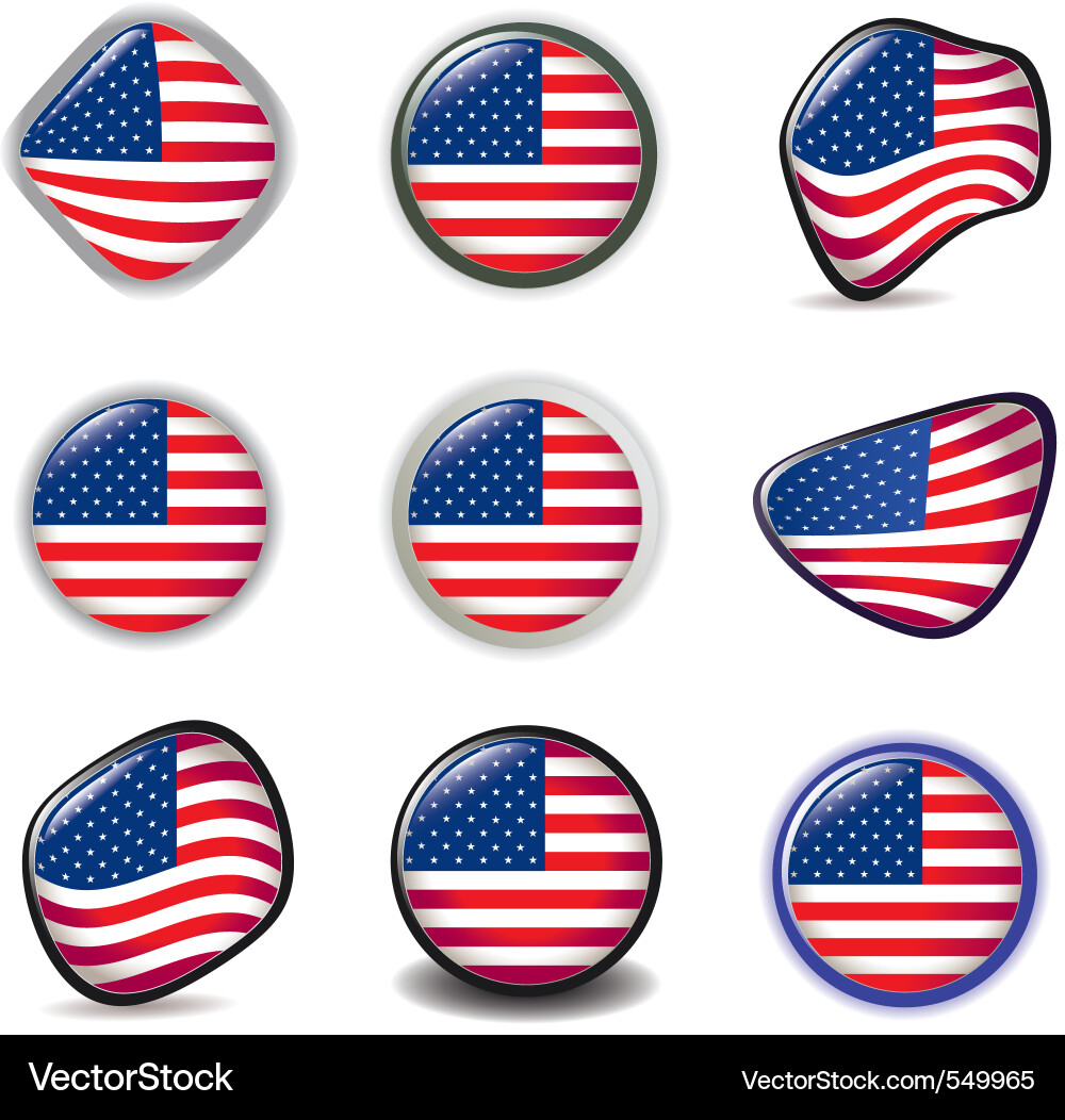 American flag Royalty Free Vector Image - VectorStock