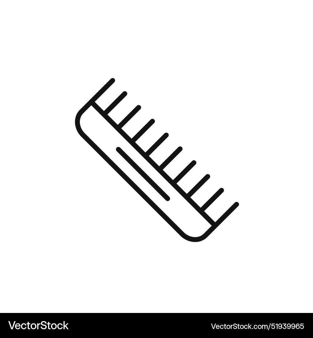 Comb icon logo sign outline Royalty Free Vector Image