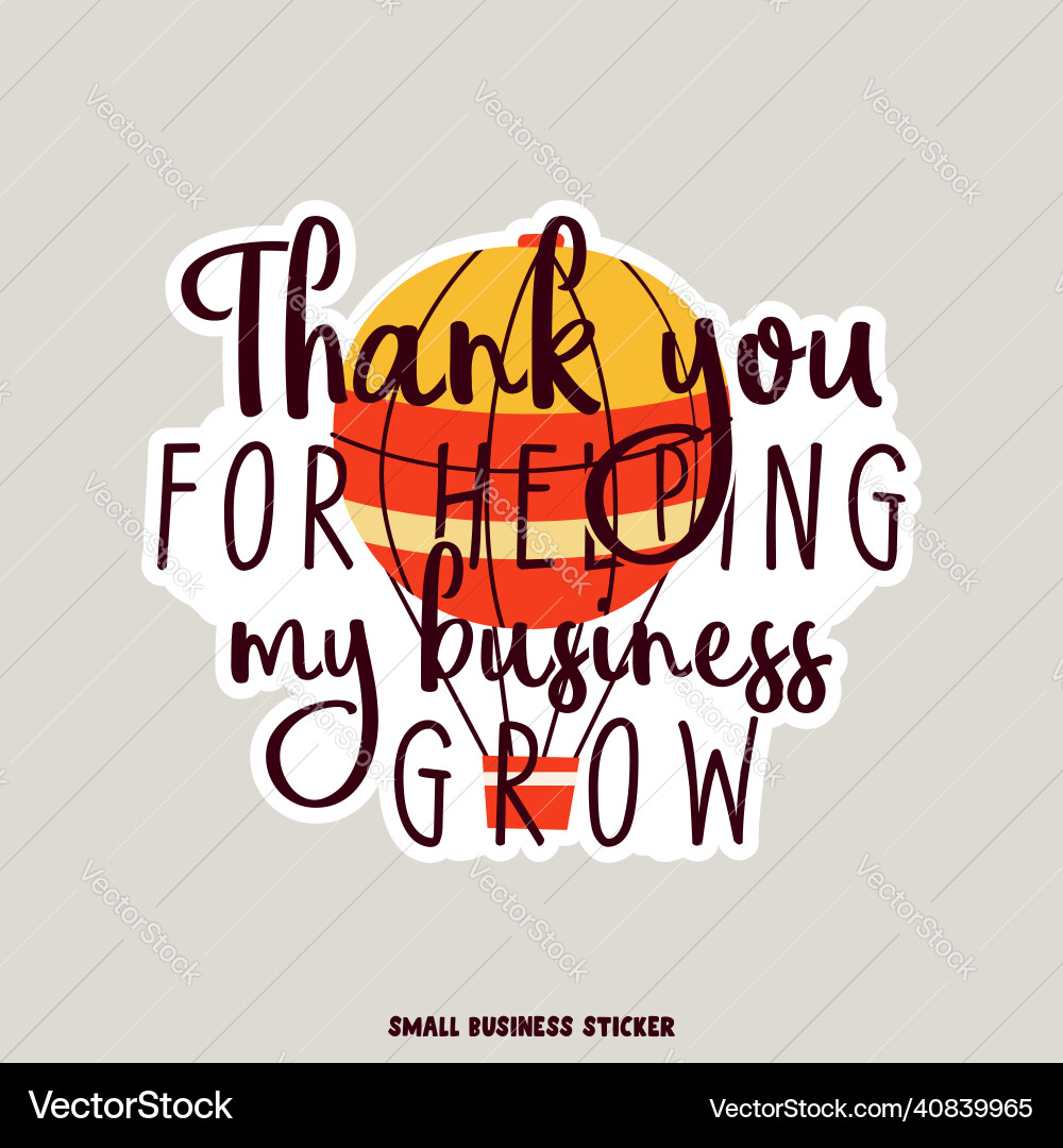 Creative sticker for supporting small business Vector Image