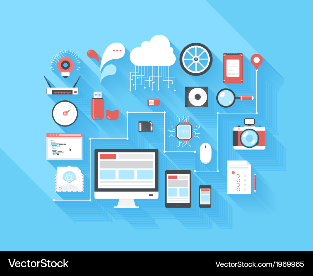 Data & Technology Concepts Royalty Free Vector Image