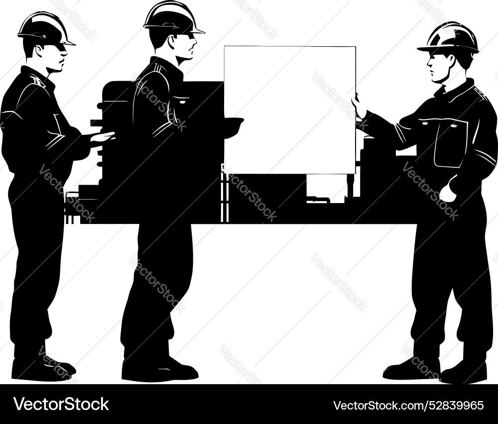 Engineering harmony team of engineers icon Vector Image