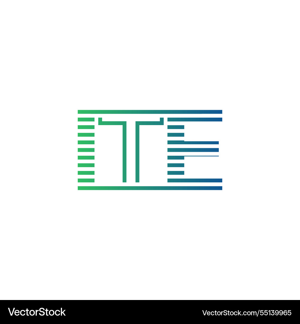 Modern ite logo design letter minimalist Vector Image