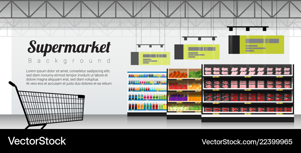 Modern supermarket background Royalty Free Vector Image