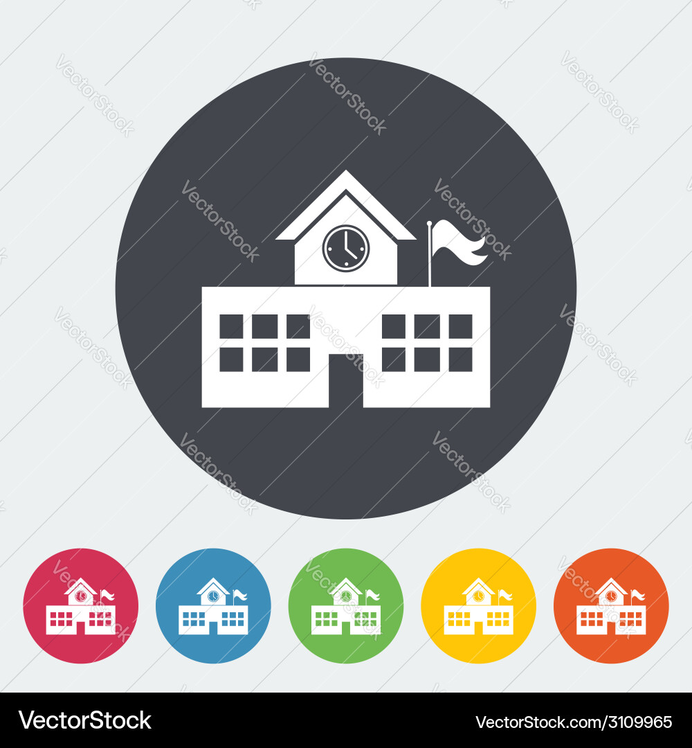 School building Royalty Free Vector Image - VectorStock