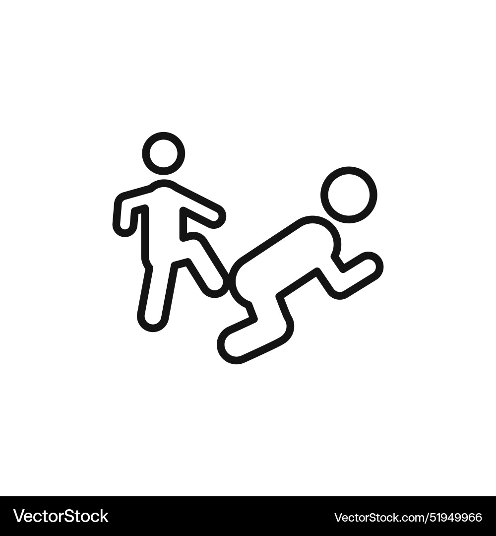 Abandonment logo sign outline Royalty Free Vector Image