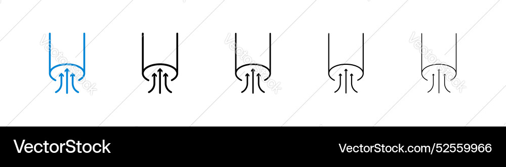 Air suction icon set on white background Vector Image