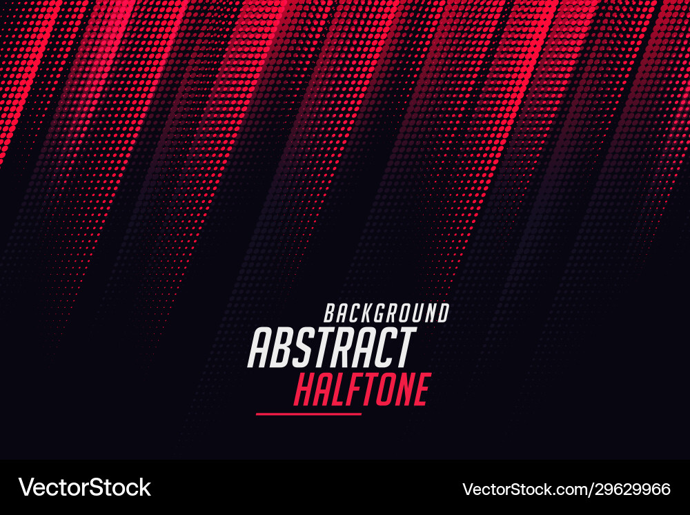 Diagonal abstract halftone lines in red and black Vector Image