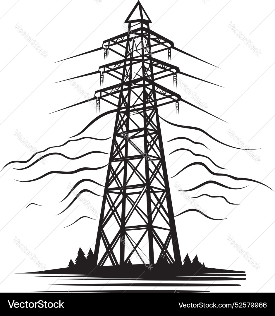 Energyeagleeye iconic emblem for high voltage Vector Image