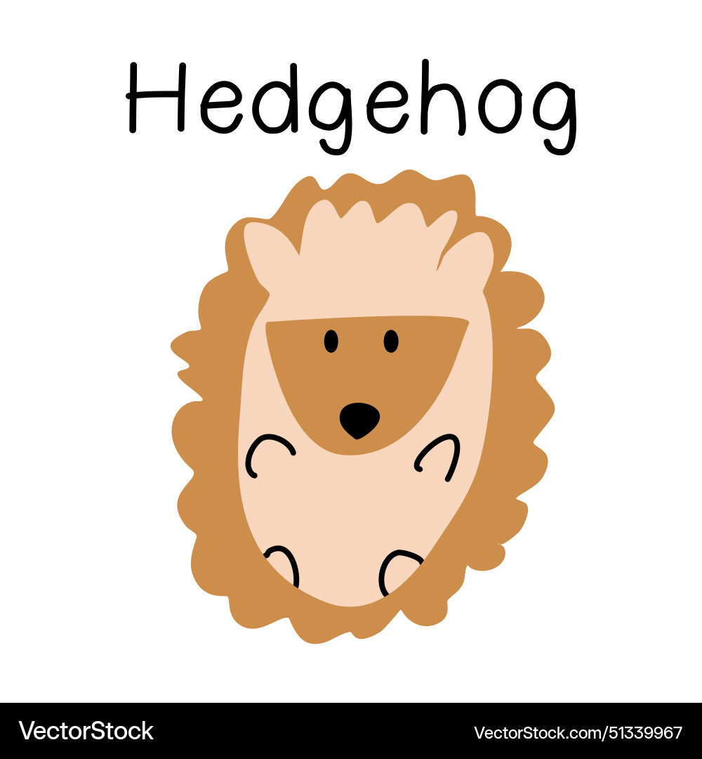 Cute hedgehog Royalty Free Vector Image - VectorStock