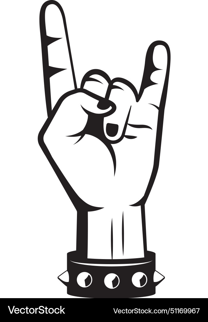 Heavy metal hand Royalty Free Vector Image - VectorStock