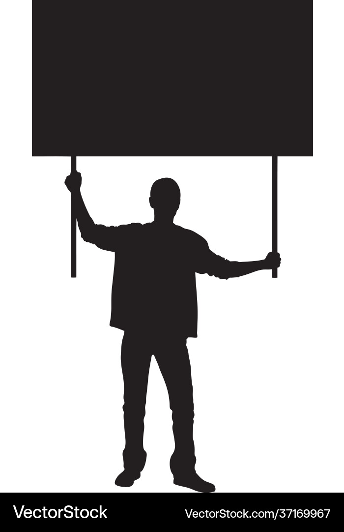 Holding panel Royalty Free Vector Image - VectorStock