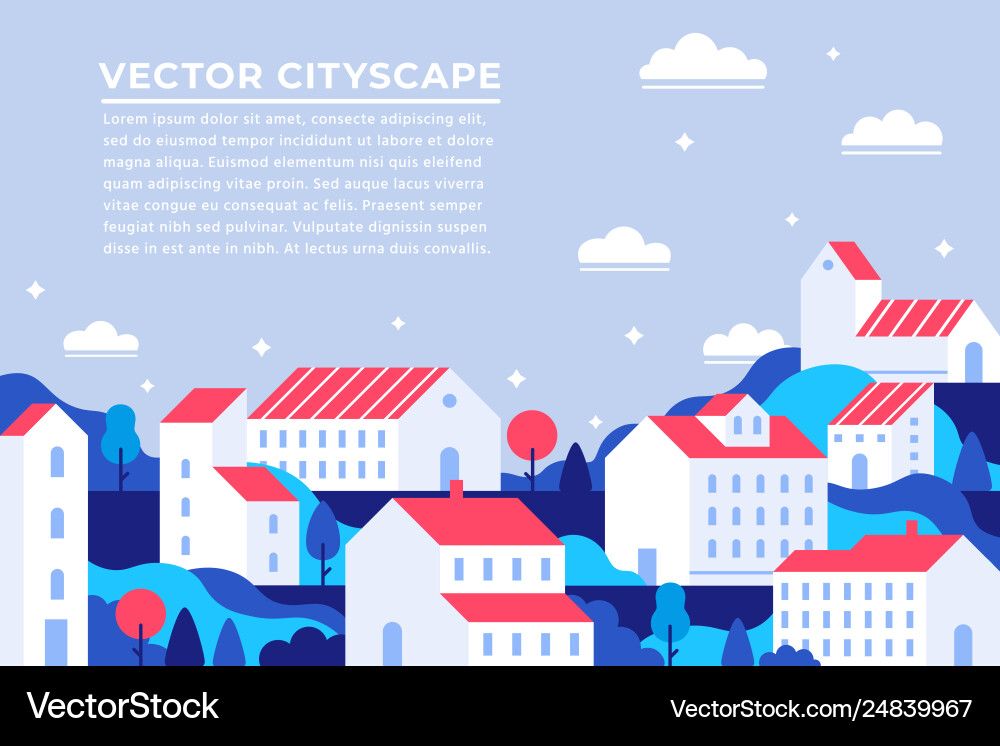 Modern City Apartment Buildings Royalty Free Vector Image