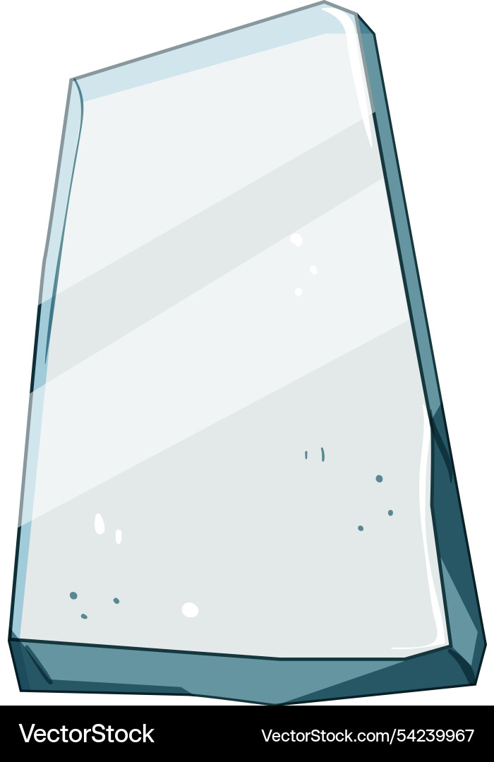 Shattered glass broken shard cartoon Royalty Free Vector